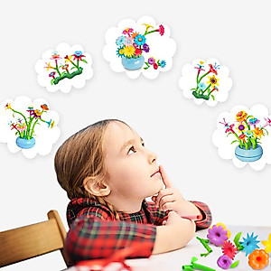GAMZOO Flower Garden Building Toys Girls Birthday Gifts for 3 4 5 6 Year Old Toddlers STEM Arts and Crafts (150pcs)