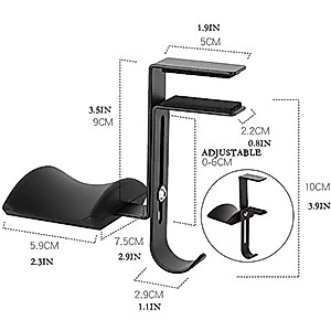 Headset Stand Headphone Hanger Headset Stand Creative Multifunctional Headphone Holder Rack for Audio Studio and Gaming Headphones Headphone Stand (Color : Black)