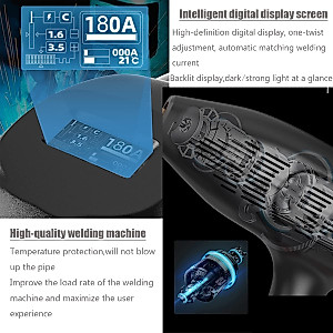 NICCOO Welding Machine Handheld 110V Portable ARC Welder Hand Held Welder 3000W 85Amp Digital Display IGBT Inverter Welding Tool Set Dual-Purpose Household ARC Welder Hand Held Welding Machine Kit