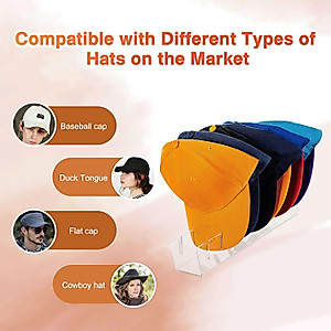 Generic Hat Stand for Baseball Caps, 2Pcs No Install Hat Acrylic Organizers Hat Storage for 14Caps, Hat Racks for Baseball Hat Rack Display and Organizer for Bedroom, Dresser, Closet (2PCS)