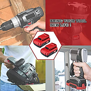 2 Pack Lithium 3.0Ah PC18B Batteries Replacement for Porter Cable 18V Battery PC18BL PC18BLX PCC489N PC18B-2 Compatible with Porter Cable 18V Power Tools