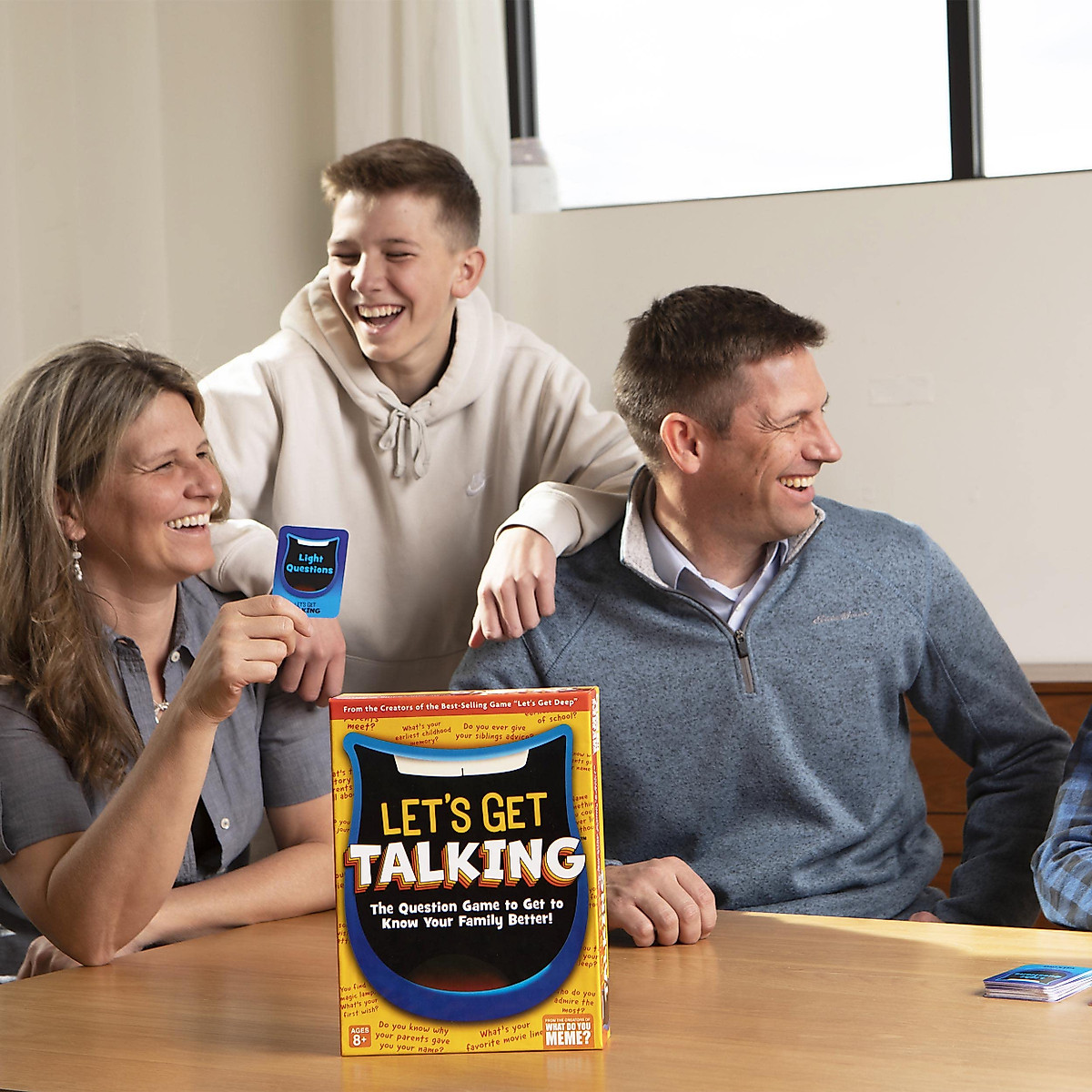 WHAT DO YOU MEME? Let's Get Talking: The Question Game to Get to Know Your Family Better by Relatable, Designed for Ages 8+, Fun Kids Games for Family Game Night, Great, Includes 400 Cards