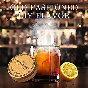 Greenmaker Cocktail Smoker Kit, Old Fashioned Bourbon Drink Smoker with 4 Flavors Wood Chips, Gift for Whiskey Smoker Lover,Men Dad Husband