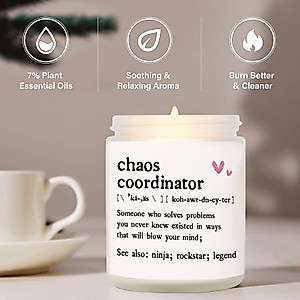 Niyewsor Chaos Coordinator Gifts for Women, Christmas Day Gifts, Thank You Candle Gifts for Women, Principal Gifts, Birthday Gifts for Boss, Teacher, Coworker, Leader, Nurse