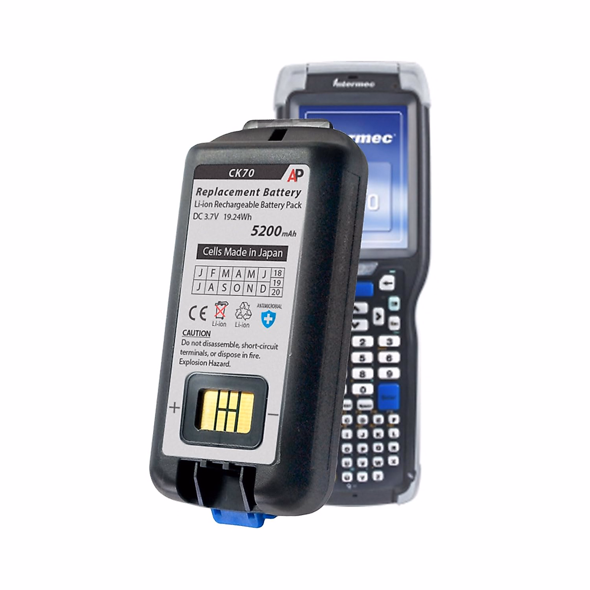 Artisan Power Replacement Battery for Intermec/Norand CK70 & CK71 Scanner | Lithium Ion | 3.7 Volt | 5200 mAh | Made in Japan Cells | Replace OEM Battery Number 318-046-001 and 1001AB01