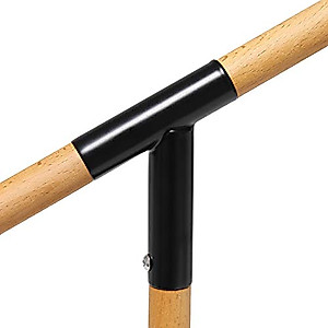 Simple Designs LD1059-BLK Matte and Wooden Pivot Desk Lamp, Black