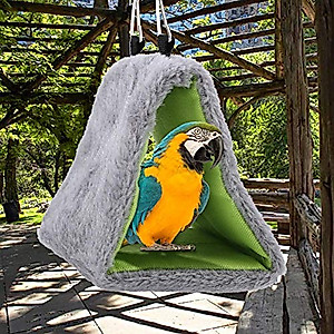 Warm Bird Nest House Soft Triangular Hut Hammock Hanging Cave Durable Parrots Snuggle Hut Bed Pet Supply Birds Cage Toy