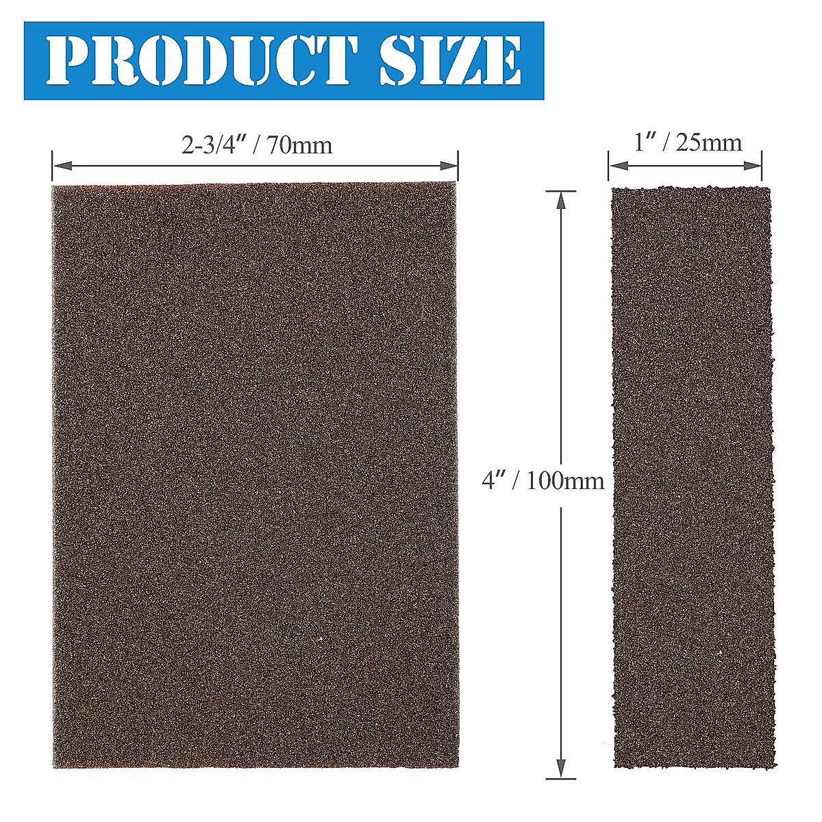 16Pcs 120 Grit Sanding Blocks, Jamiikury Fine Sanding Sponge Washable and Reusable, Wet Dry Sandpaper Sponge for Wood Metal FurniturePaint and Drywall