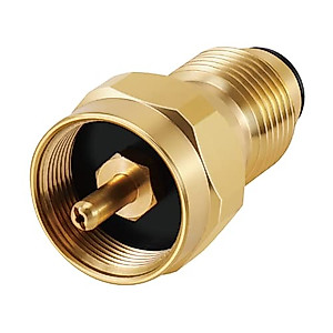Flexzion Propane Refill Adapter Lp Gas 1 Pound Cylinder Tank Coupler Quick Connect Attachment for Hot Dog Cart Hunting Camping RV Camper Stove Grill BBQ Patio Heaters