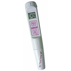 Milwaukee EC60 LED Waterproof Combination Pocket EC/TDS/Temp Tester with Replaceable Electrode, 0 to 20.00 milliSiemens/cm, 0.01 milliSiemens/cm Resolution, 2 percent EC/TDS Accuracy, 0.0 to 60.0 degree C