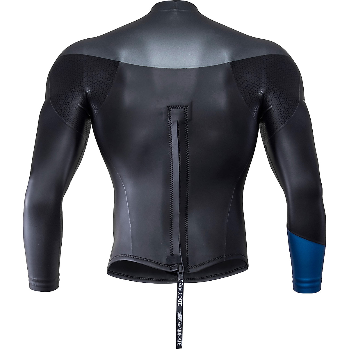 HO Syndicate Dry-Flex L/S Top Mens Wetsuit Black/Steel Blue Sz L