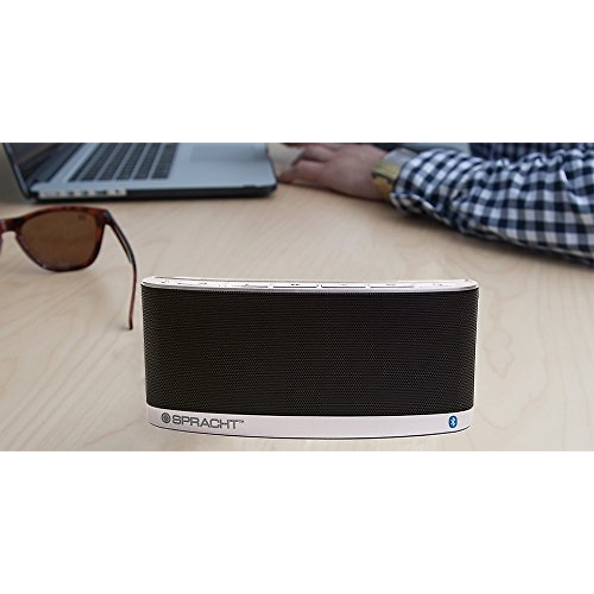 Spracht BluNote 2.0 Portable 10-Watt Wireless Bluetooth Speaker for Music and Voice