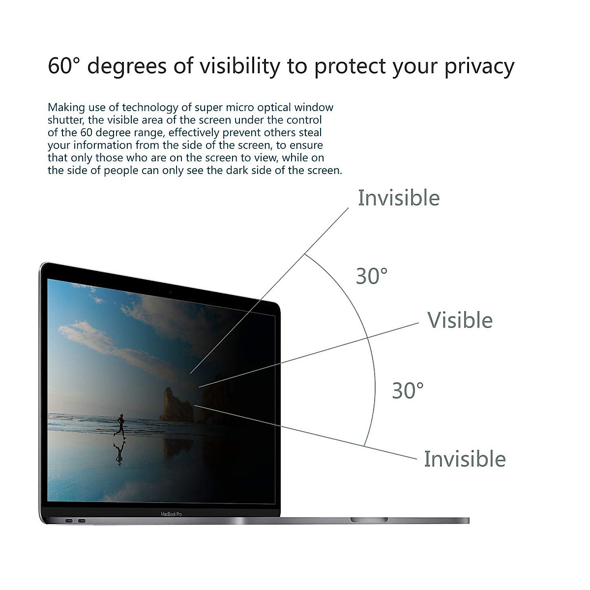 12.5 Inch Privacy Screen for Widescreen Laptop (16:9 Aspect Ratio)