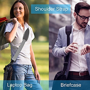 Shoulder Strap, Durable 55" Universal Replacement Laptop Shoulder Strap, Adjustable Comfortable Belt with Metal Hooks for Briefcase, Computer Messenger Bag, Laptop Case Luggage/Duffel/Camera, (Grey)