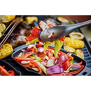 Napoleon Accessory 70033 - PRO Stainless Steel 2 Piece Toolset - Premium BBQ Grill Toolset, Cast Stainless Steel, Ergonomic Handles, Hanging Loops, Includes Tongs, Multifunctional Spatula