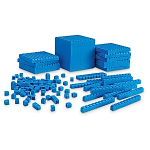 Learning Resources Interlocking Base Ten Starter Set, Early Math, Counting, Connecting Blocks, 141 Piece Set, Ages 6+