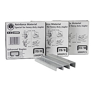 Rayson Staples-6810-3-US Heavy Duty Staples, 23/6, 23/8, 23/10 Enhanced Staples, Multi-Size 3 Boxes Set, 3000 Staples