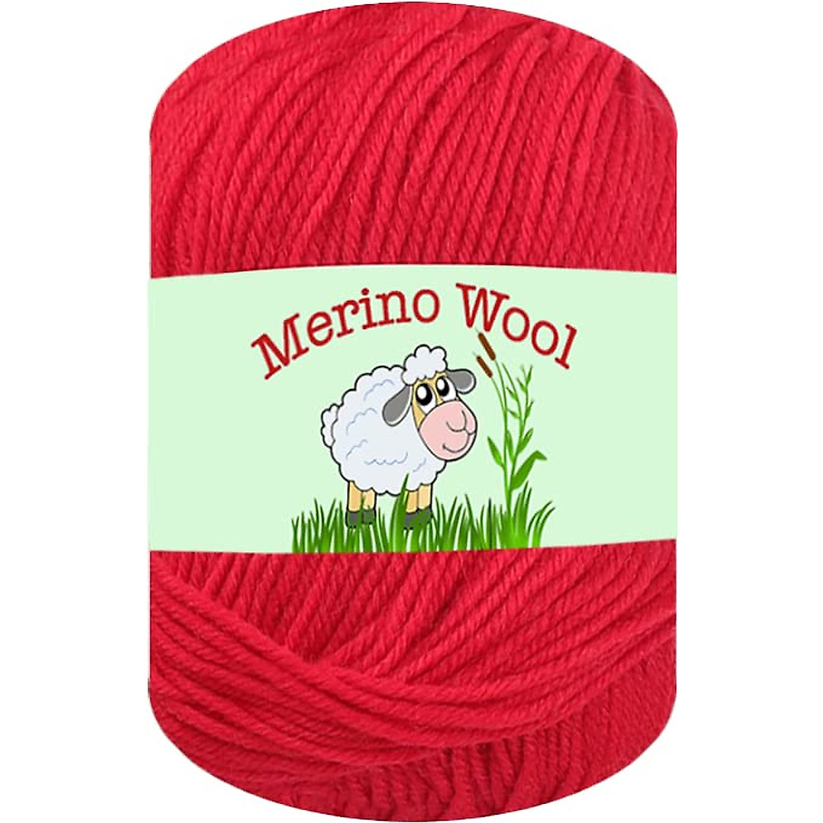 Sunny Cat 100% Pure Merino Wool Yarn for Knitting – 6pcs Merino Wool Yarn for Knitting and Crocheting – 1.8oz(10.8oz) Wool Skeins – Light/DK Weight –130yrds (780yrds Total) (07 Deep Red)