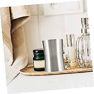 ABOOFAN Stainless Steel Bathroom Mug Modern Design Multi Functional Travel Tumbler for Rinsing Creative Waist Design for Couples and Daily Use and Stylish Bathroom