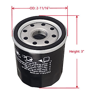 Arpisziv 539113466 Oil Filter Fit For Hus-qvarna Mower P-ZT54 P-ZT60 M-ZT52 MZ5225 M-ZT52 M-ZT61 PZT4822 PZT6126 Rep 109-3321(2 Pack)