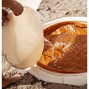 TIIPI Kids Beach Pool - Inflatable Beachside Palace for 2 with Pivoting Sun Shade Cover Canopy for Baby, Supported Sitter & Toddler- Large Bag for Filing - Swimming Pool Carrying Case - 2.5 LBS Light