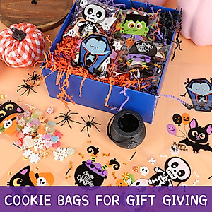 CCINEE 240pcs Halloween Treat Bags Clear Self-adhesive Candy Bags Cellophane Plastic Cookie Bags for Party Favors Halloween Decoration