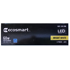 Led technology EcoSmart 60W Equivalent Bright White A19, Dimmable LED Light Bulb (16 Pack)