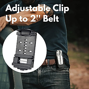 Healvaluefit Heavy Duty Sheath for LEATHERMAN Surge, EDC Belt Holster for Surge, Surge Case with Adjustable and Low-Profile Clip, Accessories for LEATHERMAN Surge