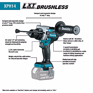 Makita XT288G 18V LXT® Lithium-Ion Brushless Cordless 2-Pc. Combo Kit (6.0Ah)