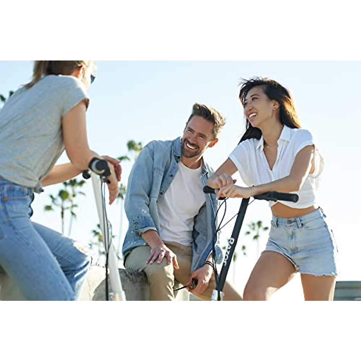 EcoSmart SUP Electric Scooter – 16" Air-Filled Tires, Wide Bamboo Deck, 350w High-Torque Hub-Driven Motor, Up to 15.5 mph & 15.5 Miles Range, Rear-Wheel Drive