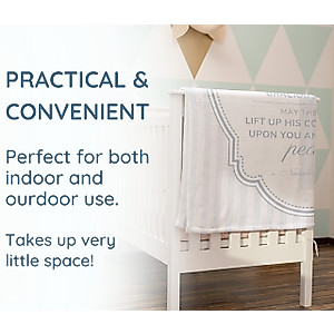 Baptism Gifts for Boys, Girls - Baptismal Gifts, Christening Gifts for Baby Boys, Girls - Baby Dedication Gifts from Godmother, Godfather, Godparent - Blue and White Flannel Blanket, 30"x 36"