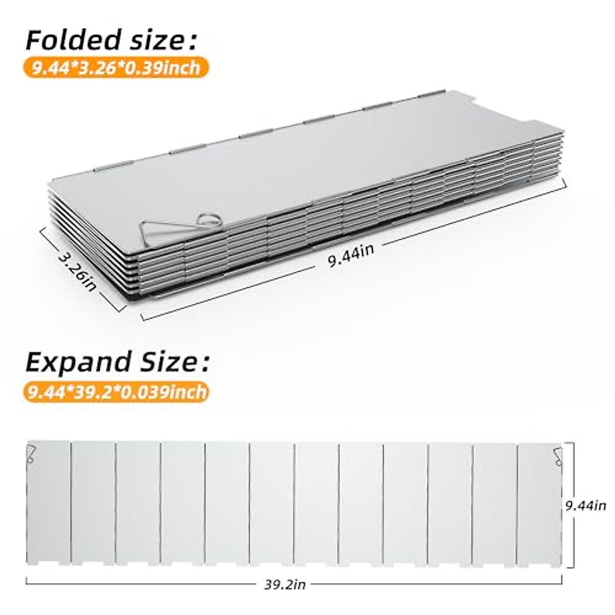Camping Stove Windscreen 12 Plates Ultralight Folding Camp Stove Windscreen Portable Camping Stove Windshield for Use with Alcohol Stoves and Other Backpacking Stoves Butane Stoves