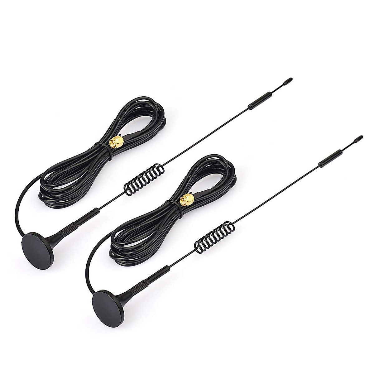 Bingfu 4G LTE 7dBi Magnetic Base MIMO SMA Male Antenna (2-Pack) Compatible with 4G LTE Wireless CPE Router Hotspot Cellular Gateway Industrial IoT Router
