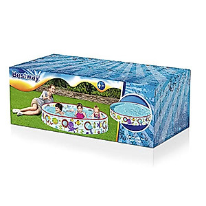 Bestway 55029 Paddling Fill N Kids Garden Pool with Fun Fish Print, Multicolor, 1.52 m x 25 cm