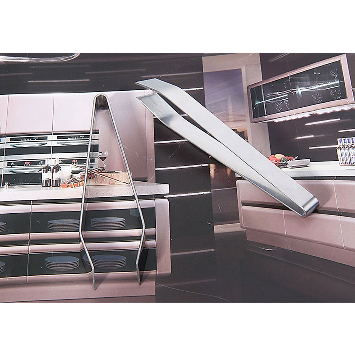 Daycount® Pack of 2 Fish Bone Tweezers, Chicken Feather Tweezer Stainless Fishbone Picker, Clean Tongs Salmon Bone Removal Durable Dishwasher Safe 4.7''