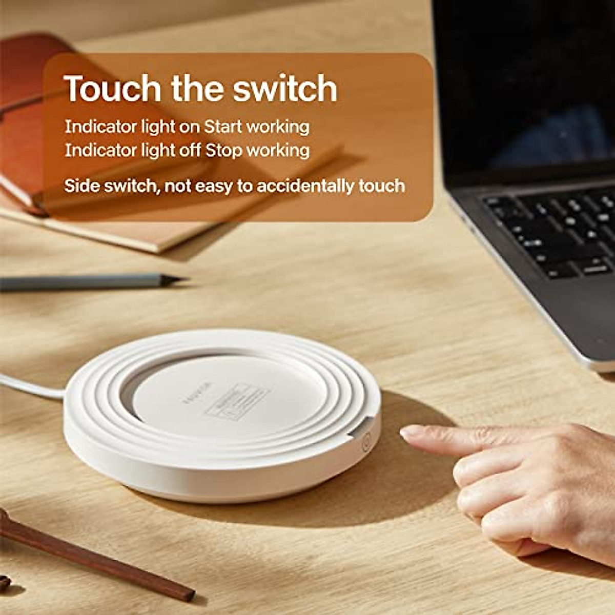 Fauvism Smart Coffee Mug Warmer for Desk Cup Warmer Electric Beverage Warmer Candle Warmer Plate Hot Mug Coffee Warmer 55℃/131℉（No Cup）