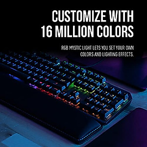 MSI Vigor GK50 Elite LL Mechanical Gaming Keyboard, Clicky Kailh Box White Switches, RGB Mystic Light,Blue