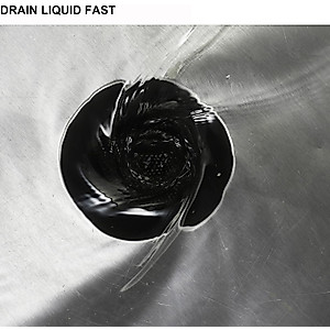 LASSHSWA 2 PCS Matte Black Kitchen Sink Strainer Stainless Steel, Kitchen Sink Drain Strainer, Sink Strainers with Large Wide Rim 4.5" Diameter for Kitchen Sinks (NO Bump - Avoid Paint Peeling)