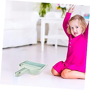 ORFOFE 2 Sets Household Supplies Desktop Sweep Broom Keyboard Brush Floor Broom Dustpan Mini Hand Broom Mini Cleaning Brush Keyboard Duster Mini Broom para Limpiar Mini Brush Blue