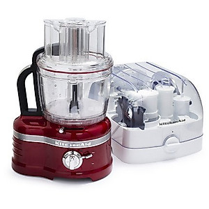 KitchenAid 16-Cup Food Processor w/Die Cast Metal Base & Commercial-Style Dicing Kit KFP1642FP Pro Line Series, Frosted Pearl White (Renewed)