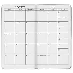 2024 Harbor Pocket Monthly Planner - Cambridge Reef Blue - 6x3.25"