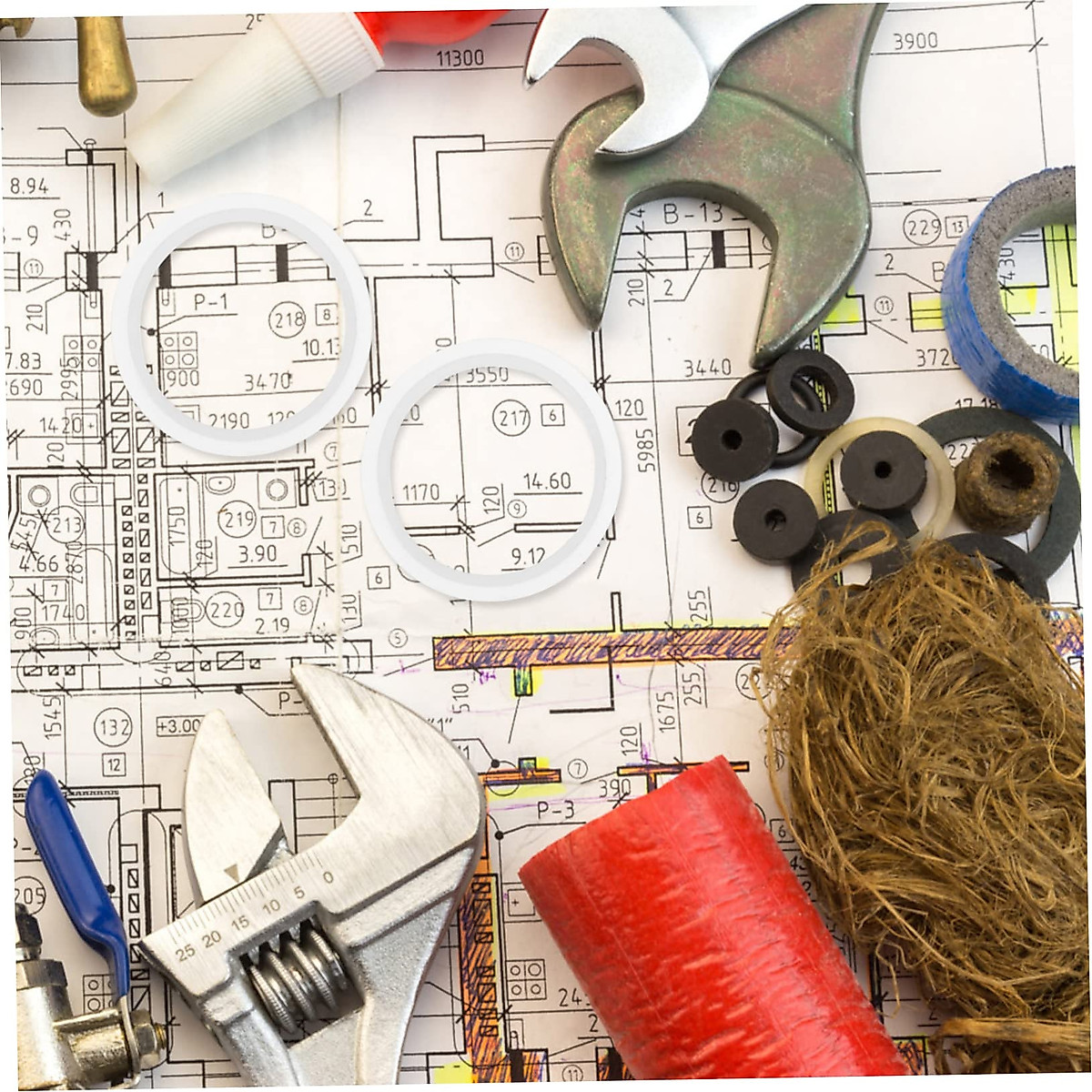 Veemoon 3pcs Basin Plug o Ring Bathroom Mounting Ring Bathroom Sealing Washers Bath Tub Accessory Mounting Ring for Vessel Bathroom Sealing Gasket Tub Plug Bath Sink Cover Rubber Valve