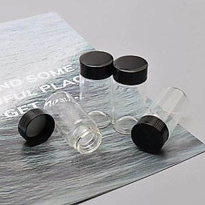 Kesell 20ml 20-Pack Glass Vials with Screw Caps Small Glass Bottles for Essential Oil Clear Vials with Lids