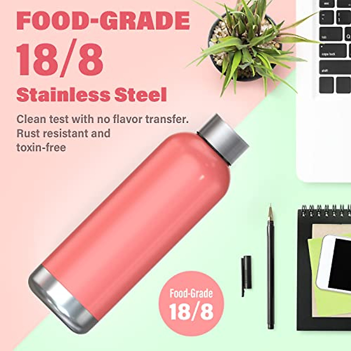 LKIKOS Insulated Vacuum Small Water Thermos Bottle for Coffee thermos for women Kids Hot and Cold Drink