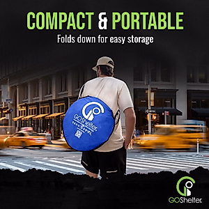 GOSHELTER - Wearable Umbrella Hands Free Umbrella for Adults, Umbrella Backpack Wearable Shade Backpack Canopy, Wearable Canopy - Made in USA - Blue