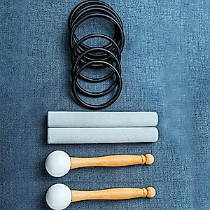 7-12 Inch Full Color Crystal Singing Bowls Set of 7 pcs for Yoga Sound Healing with 2 pcs Travel Carriers