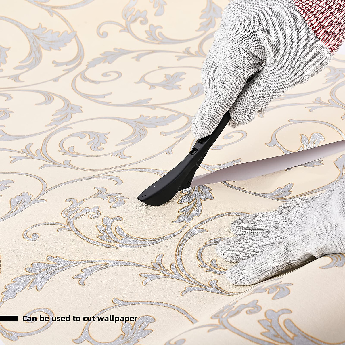 FOSHIO Wrapping Paper Cutter 2 Pack, Christmas & Birthday Sliding Gift Wrap Cutter Tool with 10 Pieces Replacement Blades, Gift Wrapping Supplies Wallpaper Knife Vinyl Wrap Window Film Car Wrap Kit