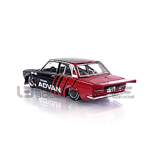 Datsun 510 Pro Street Advan Yokohama (by Jun Imai) Kaido House 1/64 Diecast Model Car True Scale Miniatures KHMG032