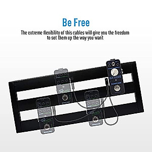 SONICAKE 6 Inch Patch Cable for Guitar Effect Pedal Cables Black