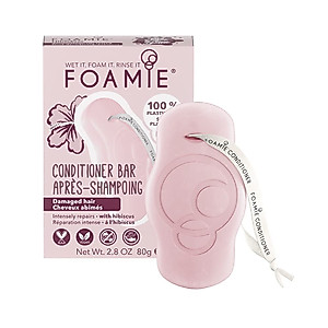 Foamie Natural Hair Conditioner Bar Soap-Free, Solid Conditioner for Dry & Damaged Hair, Repair Conditioner Hibiscus Plastic Free, Cruelty, Paraben and Sulfate Free